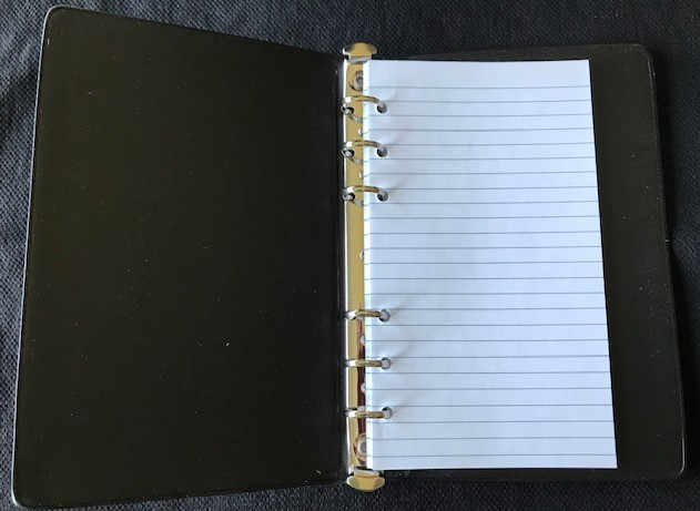Black 1/2-inch, 6-ring mini binder